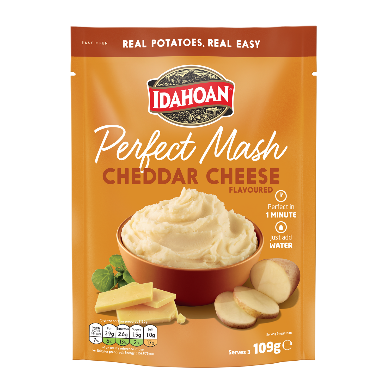 Idahoan Perfect Mash Cheddar Cheese 109g Sachet | Good Food Company ...