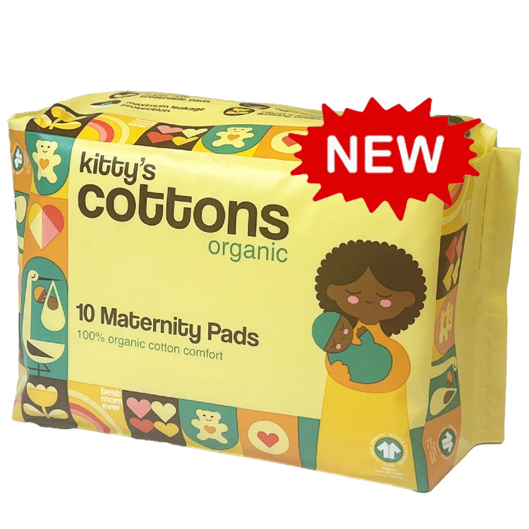 Kitty's Cotton Organic Maternity Sanitary Pads With Wings Pack of 10 ...