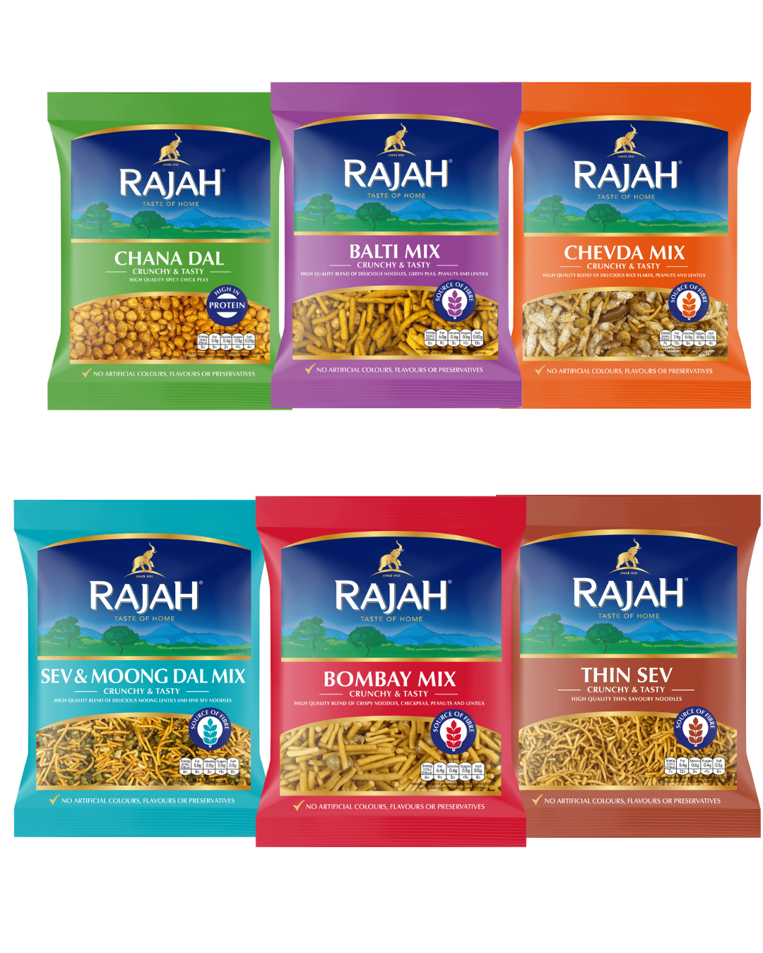 Rajah Snacks Multipack – All 6 Flavours in One! – Good Food Company