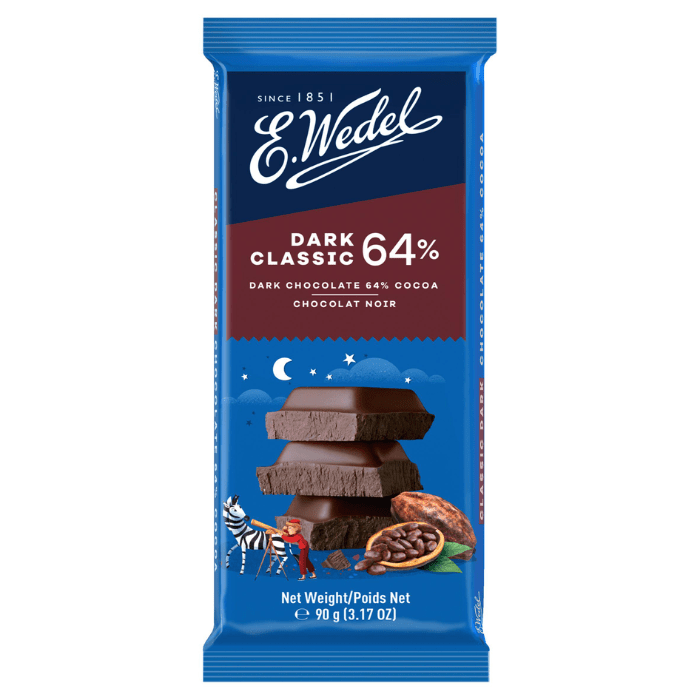 E. Wedel Classic Dark Chocolate 90g | Good Food Company – Good Food Company